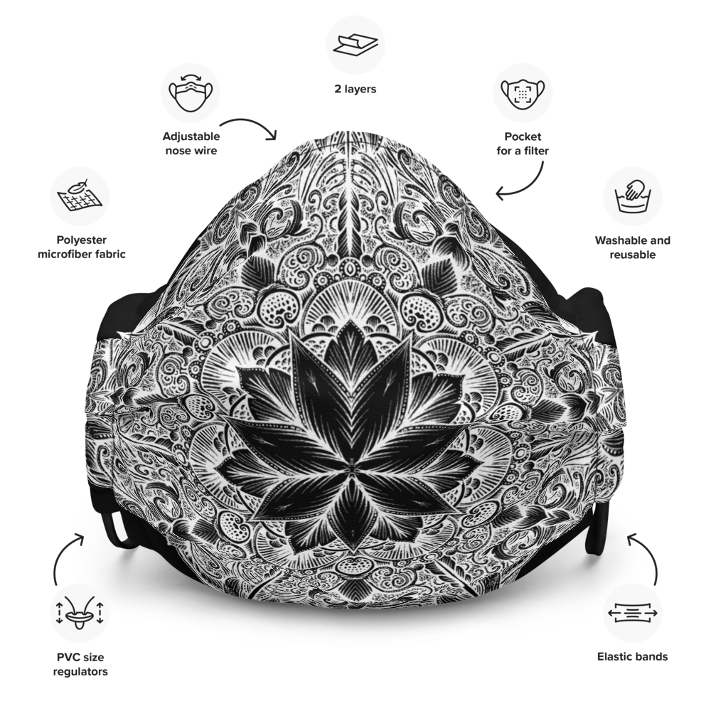 "Black Dahlia" Face mask – Stoned Cult Apparel